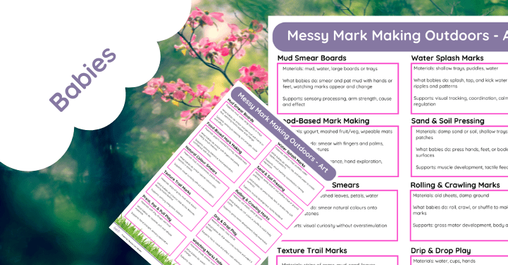 Toddlers Outdoor Art:Mark Making & Found Tools Early Years